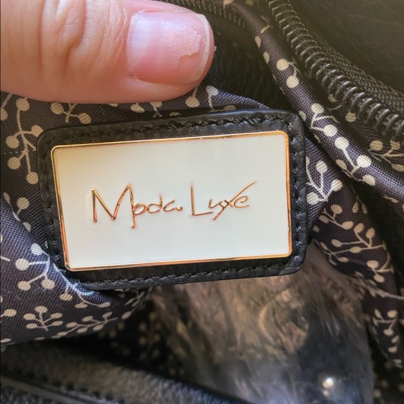 Moda Luxe | Bags | Moda Luxe Black Leather Hobo Bag | Poshmark